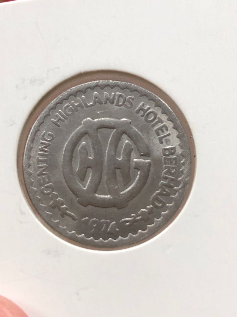 Genuine Genting Highlands gaming token 20 Sen issued in 1974, Hobbies ...