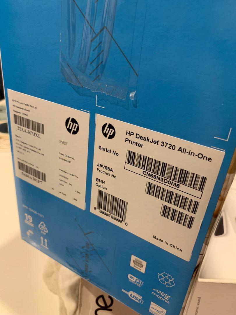 Hp Deskjet 3720 All in one Printer, Computers & Tech, Printers ...