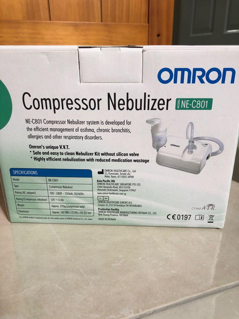OMRON compressor Nebulizer NE-C801 model, Health & Nutrition, Health ...