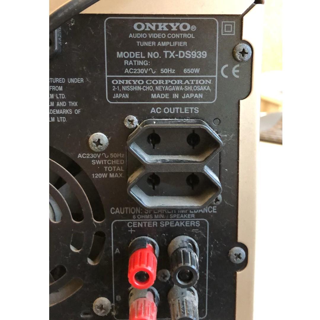 Onkyo TX-DS939 – AMPLIFIER AV receiver - 5.1 channel, 興趣及遊戲, 音樂樂器 & 配件 ...