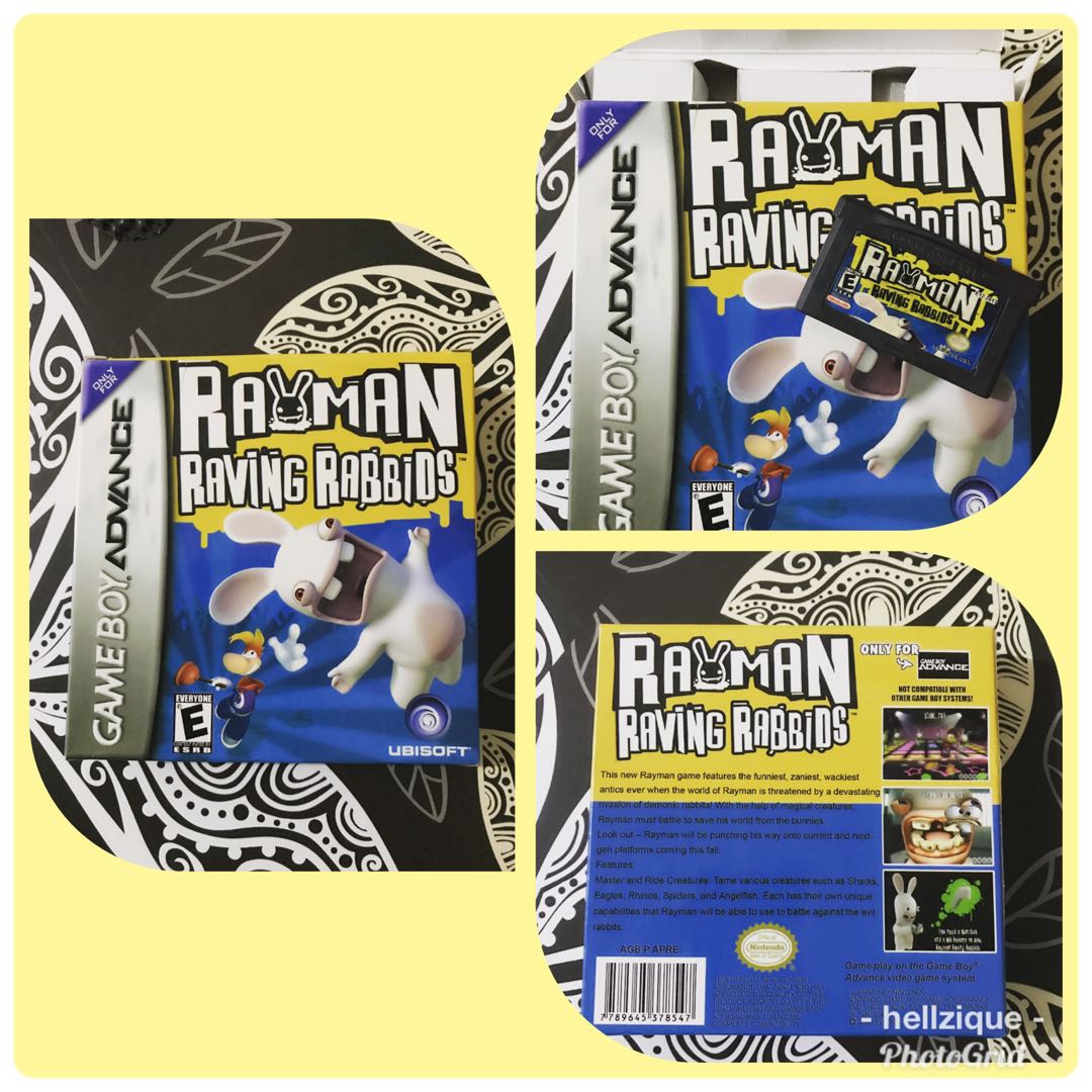 Rayman Raving Rabbids for gameboy advance SP, Video Gaming, Video Games ...