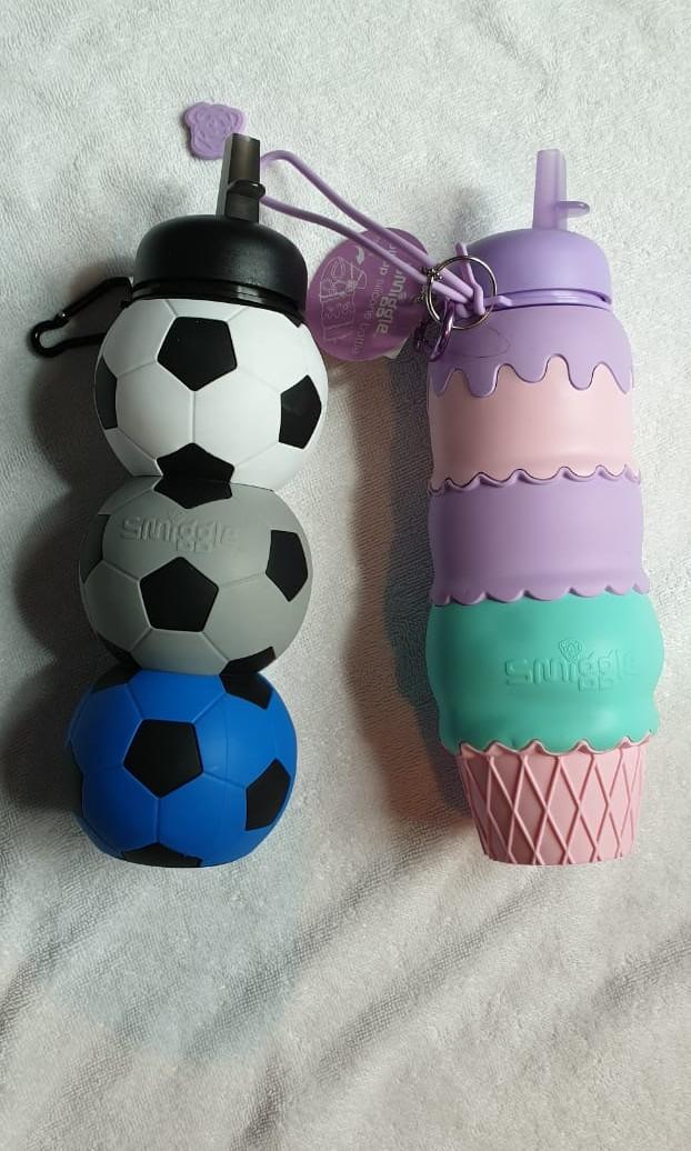 Smiggle silicon bottle..ball and ice cream, Fesyen Wanita, Aksesoris di ...