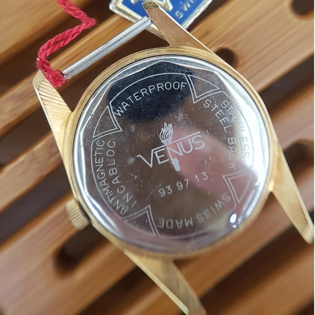 Venus Oceanlight 18K Yellow gold watch 21 Jewels INCABLOC, antimagnetic, swissmade, waterproof ...