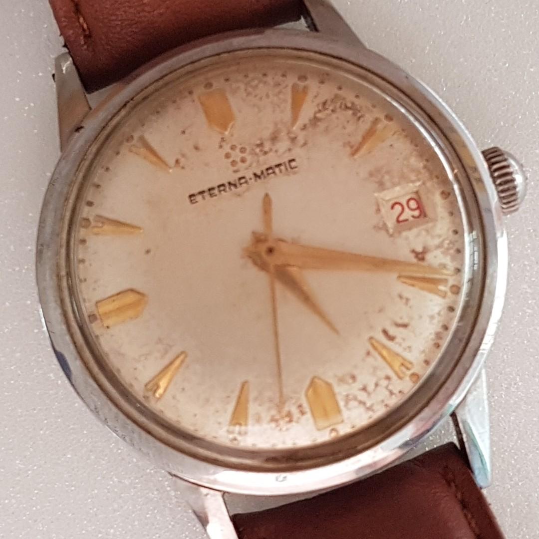 Vintage Timepiece, Rare ETERNA MATIC wrist watch, Swiss Made, Self ...