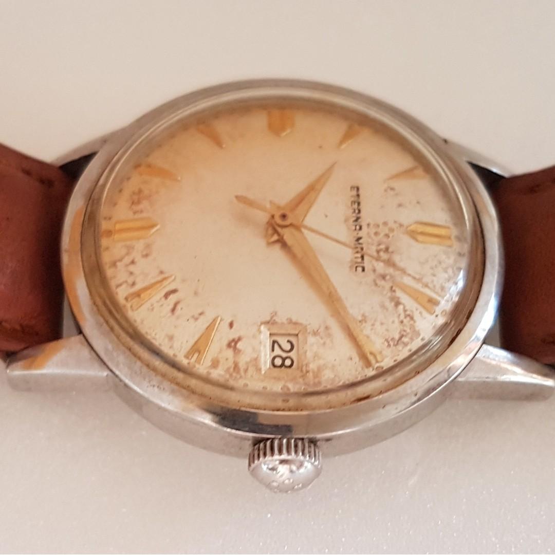 Vintage Timepiece, Rare ETERNA MATIC wrist watch, Swiss Made, Self ...