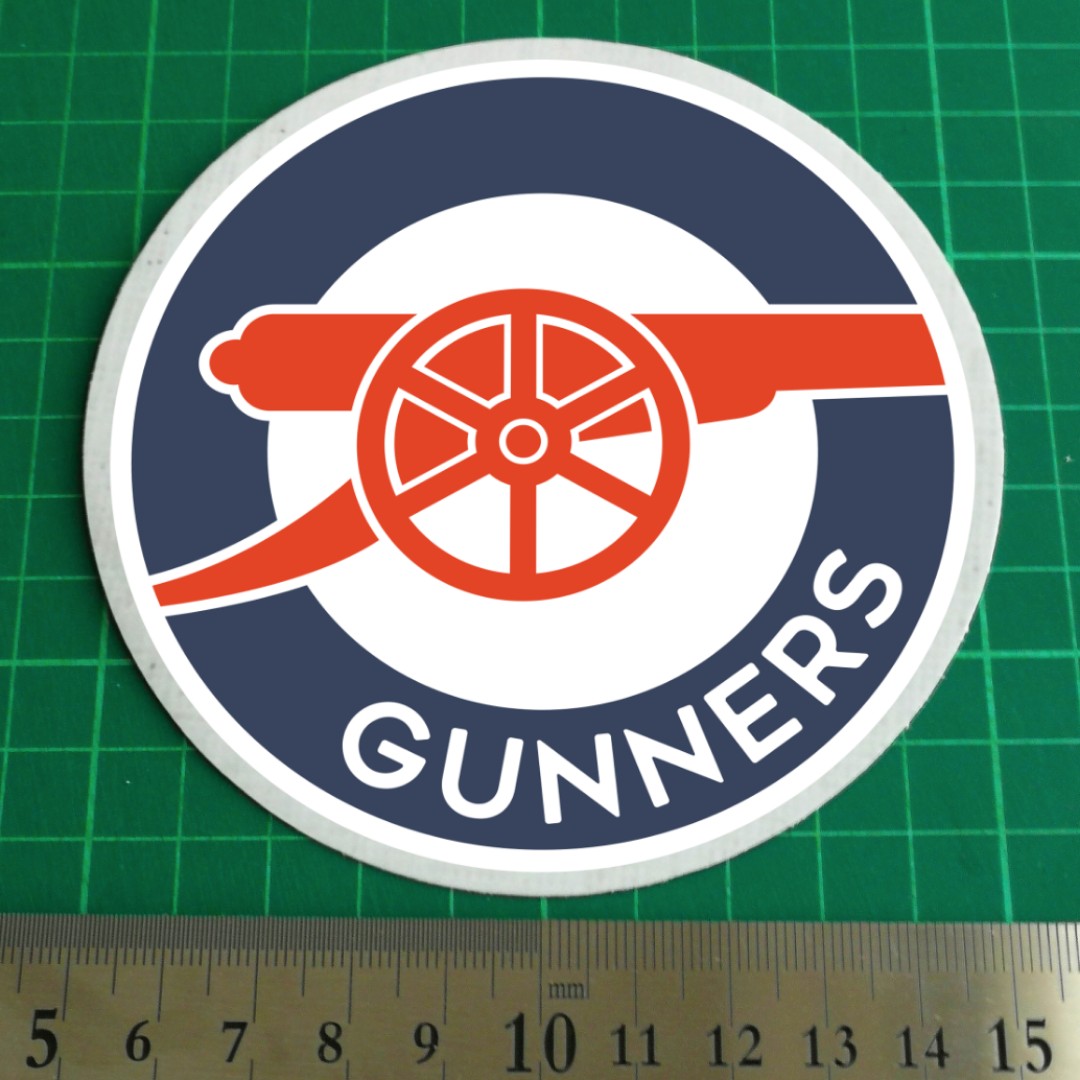 Arsenal GUNNERS - Static Cling Car Windscreen Decals. 11cm overall ...