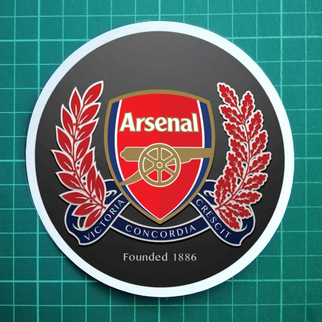 Arsenal GUNNERS - Static Cling Car Windscreen Decals. 11cm overall ...