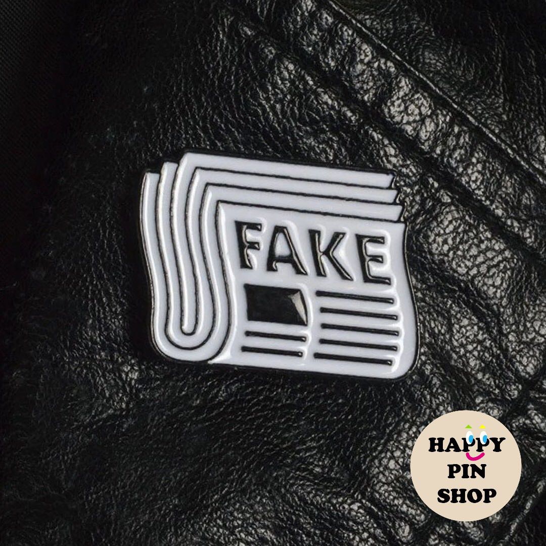 Fake News enamel pin, Hobbies & Toys, Stationery & Craft, Craft ...