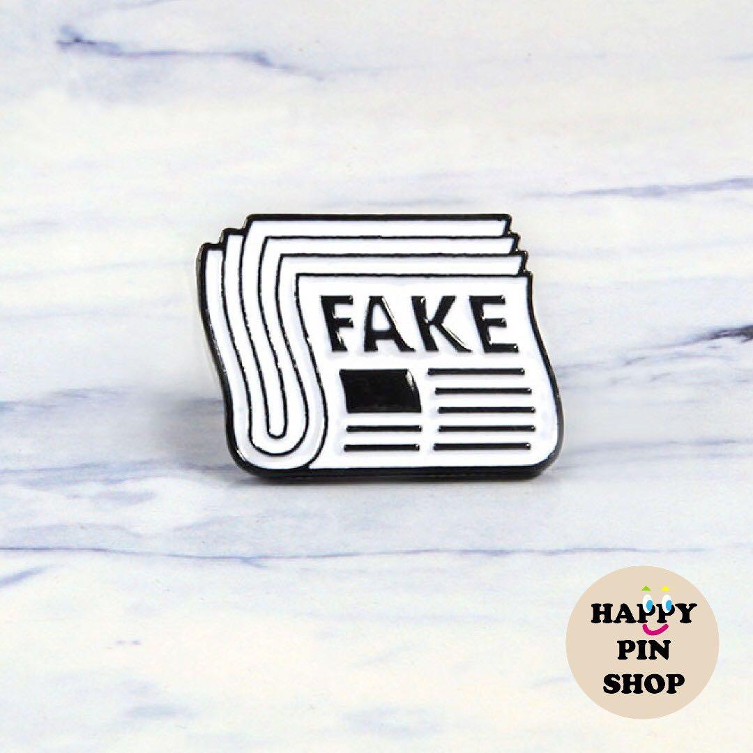 Fake News enamel pin, Hobbies & Toys, Stationery & Craft, Craft ...