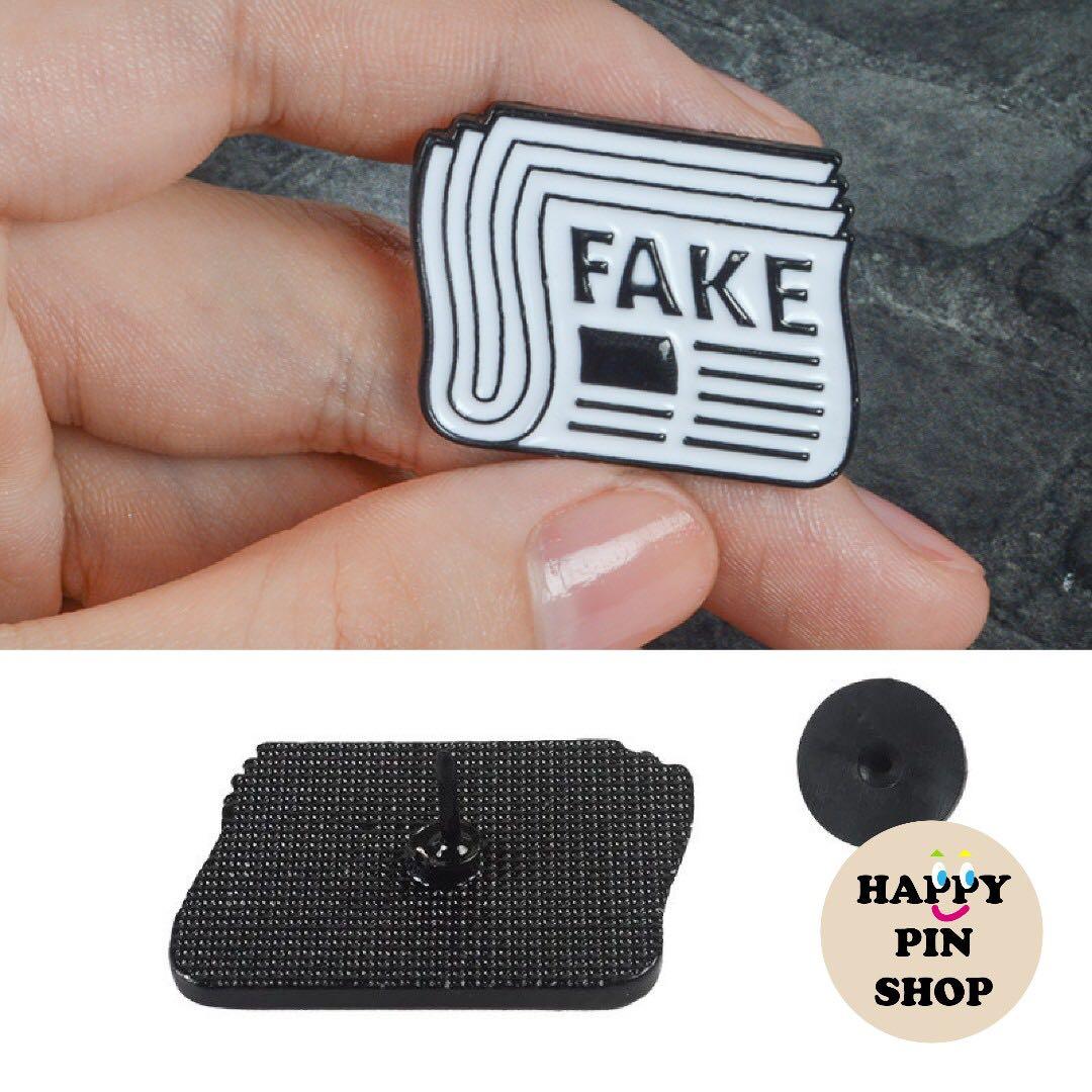 Fake News enamel pin, Hobbies & Toys, Stationery & Craft, Craft ...