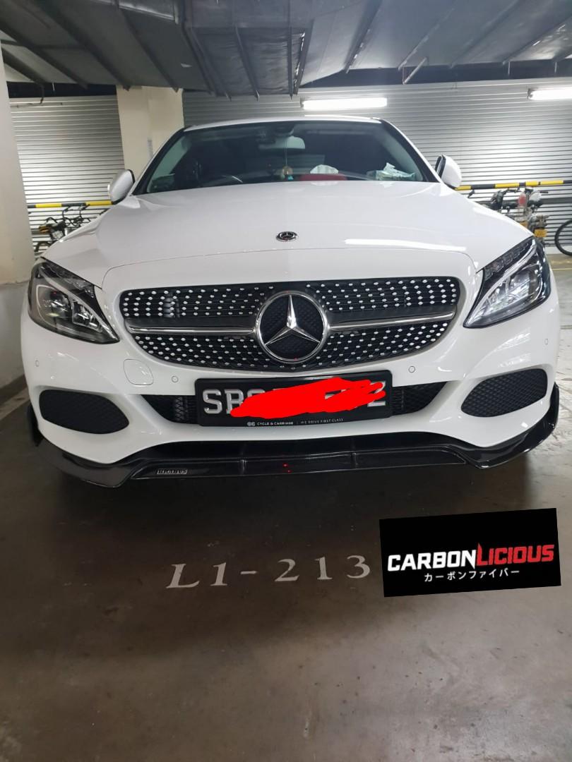Brabus CF frontlip for C180 W205, Car Accessories, Accessories on Carousell