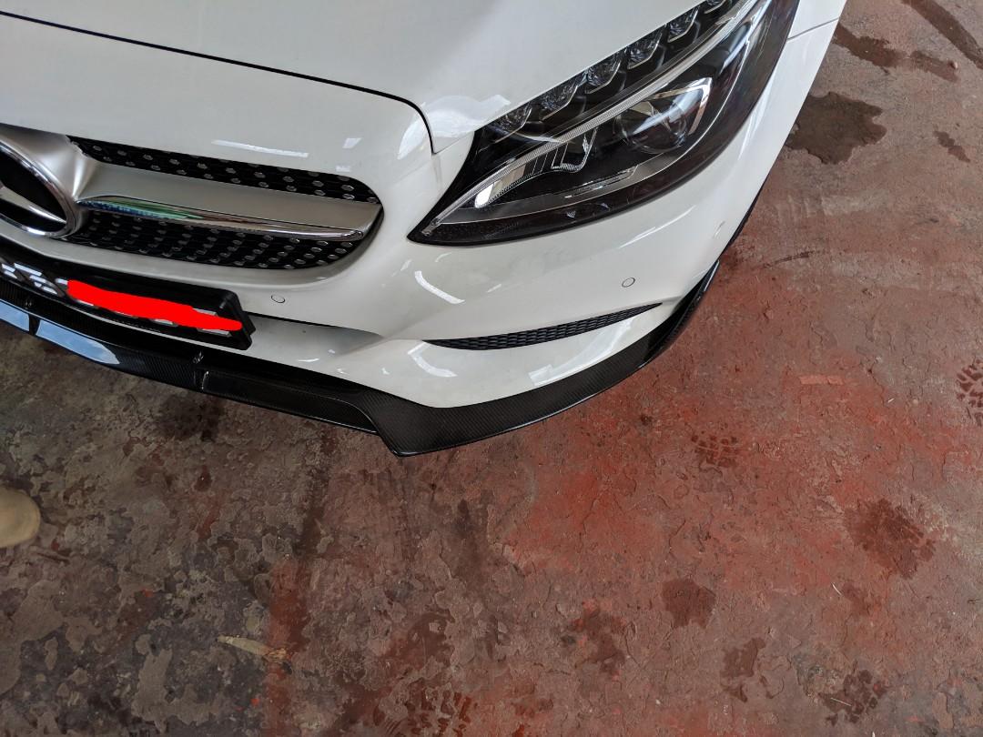 Brabus CF frontlip for C180 W205, Car Accessories, Accessories on Carousell