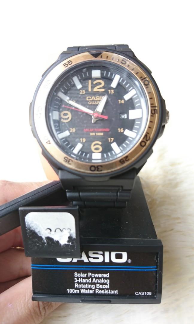 Casio solar powered analog men's watch, Men's Fashion, Watches ...