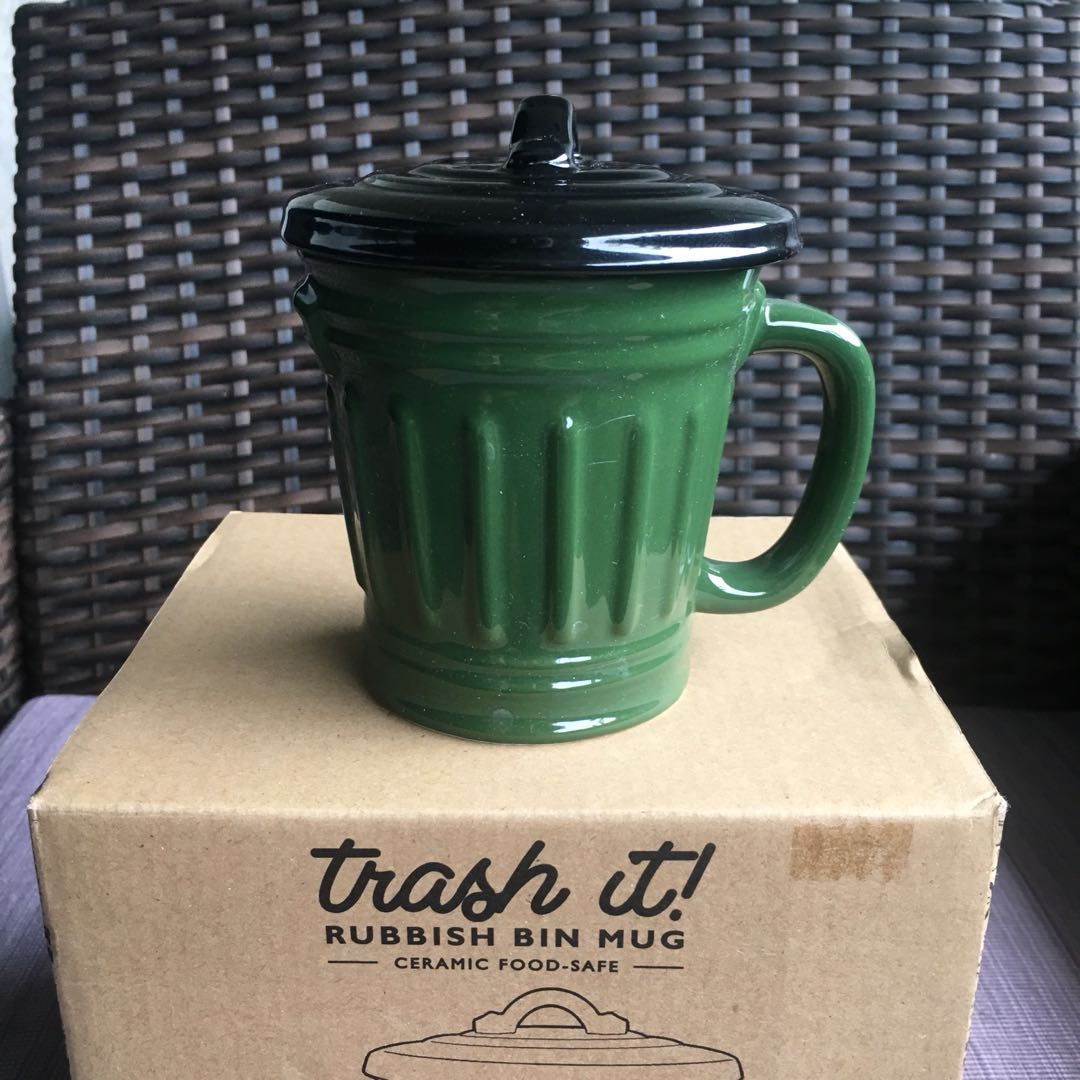 Ceramic rubbish bin mug, Furniture & Home Living, Cleaning & Homecare ...