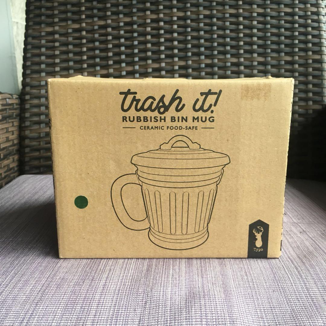 Ceramic rubbish bin mug, Furniture & Home Living, Cleaning & Homecare ...