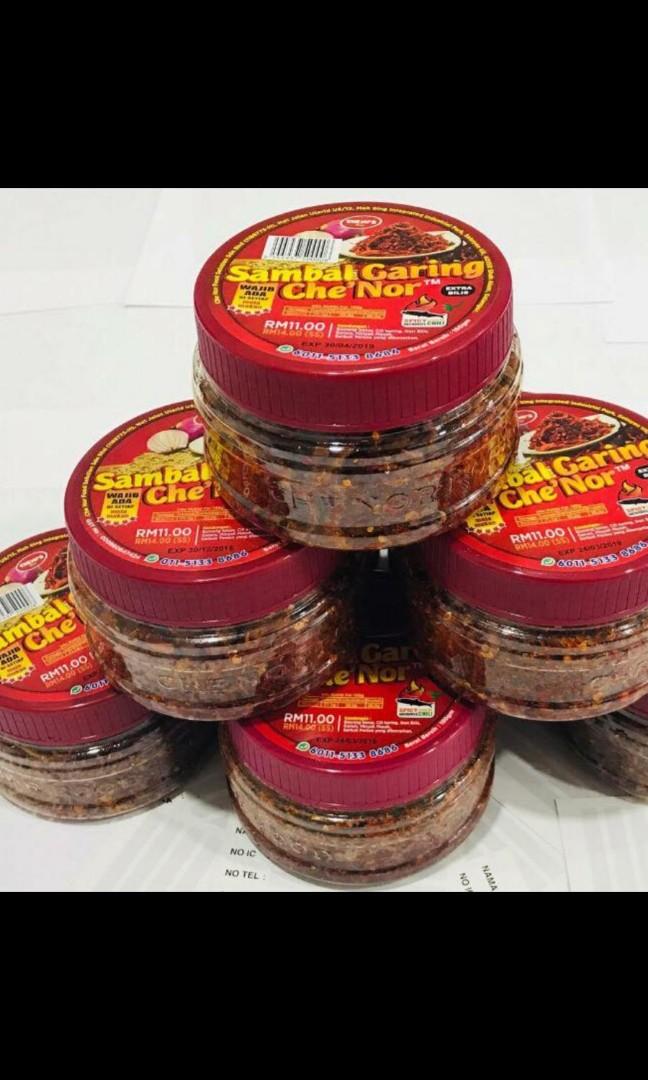 Che Nor Sambal Ikan Bilis Garing, Food & Drinks, Packaged & Instant Food on Carousell