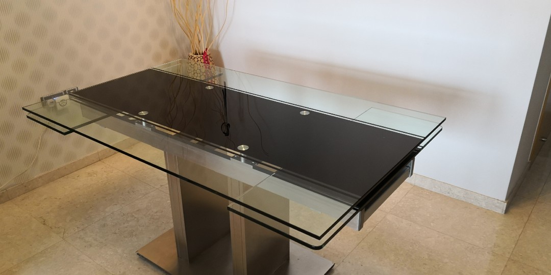 Extendable Dining Table for 6-8 pax, Furniture & Home Living, Furniture ...