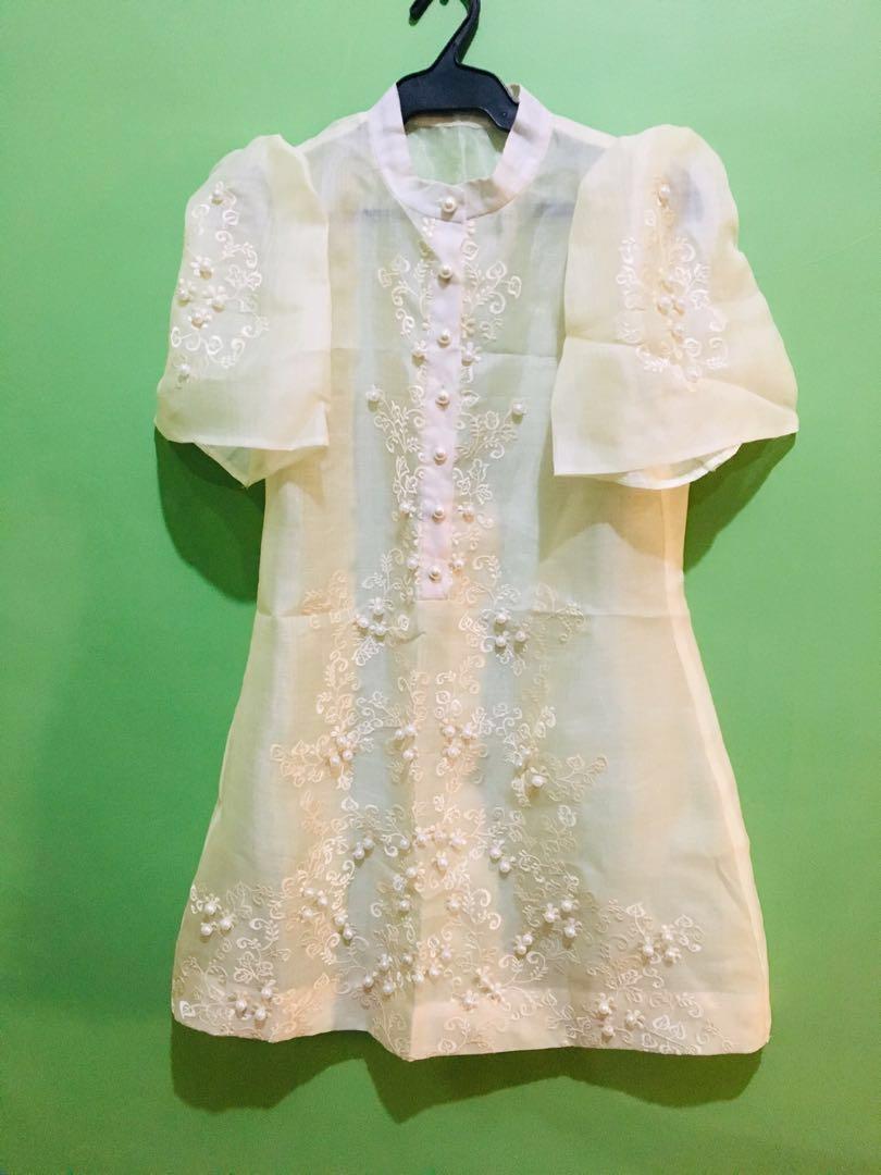 Modern FILIPINIANA Dress Linen BARONG TAGALOG Philippine, 60% OFF