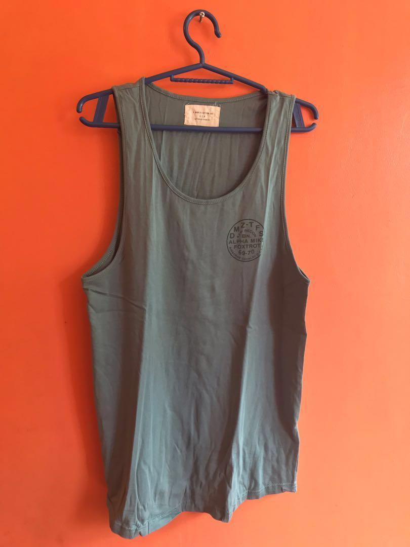 Gray T-Bar x Cotton On Sando, Men's Fashion, Tops & Sets, Sleep and Loungewear on Carousell