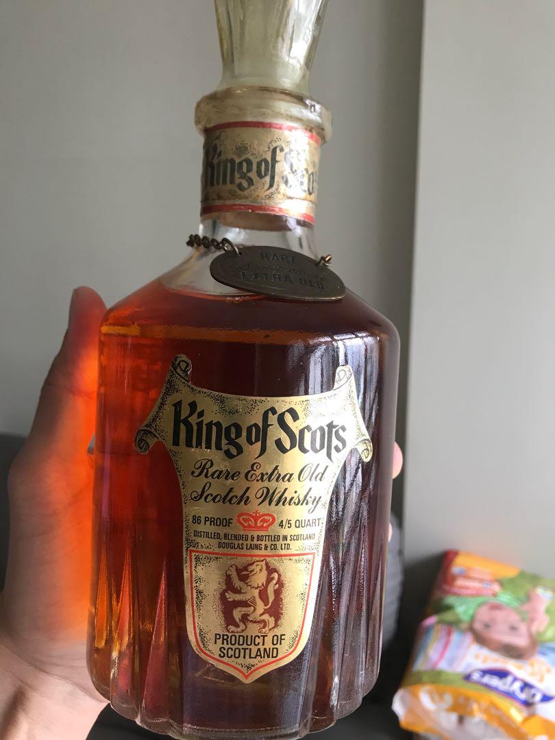 King of Scots Rare Extra Old Scotch Whisky 70s, Food & Drinks, Alcoholic Beverages on Carousell