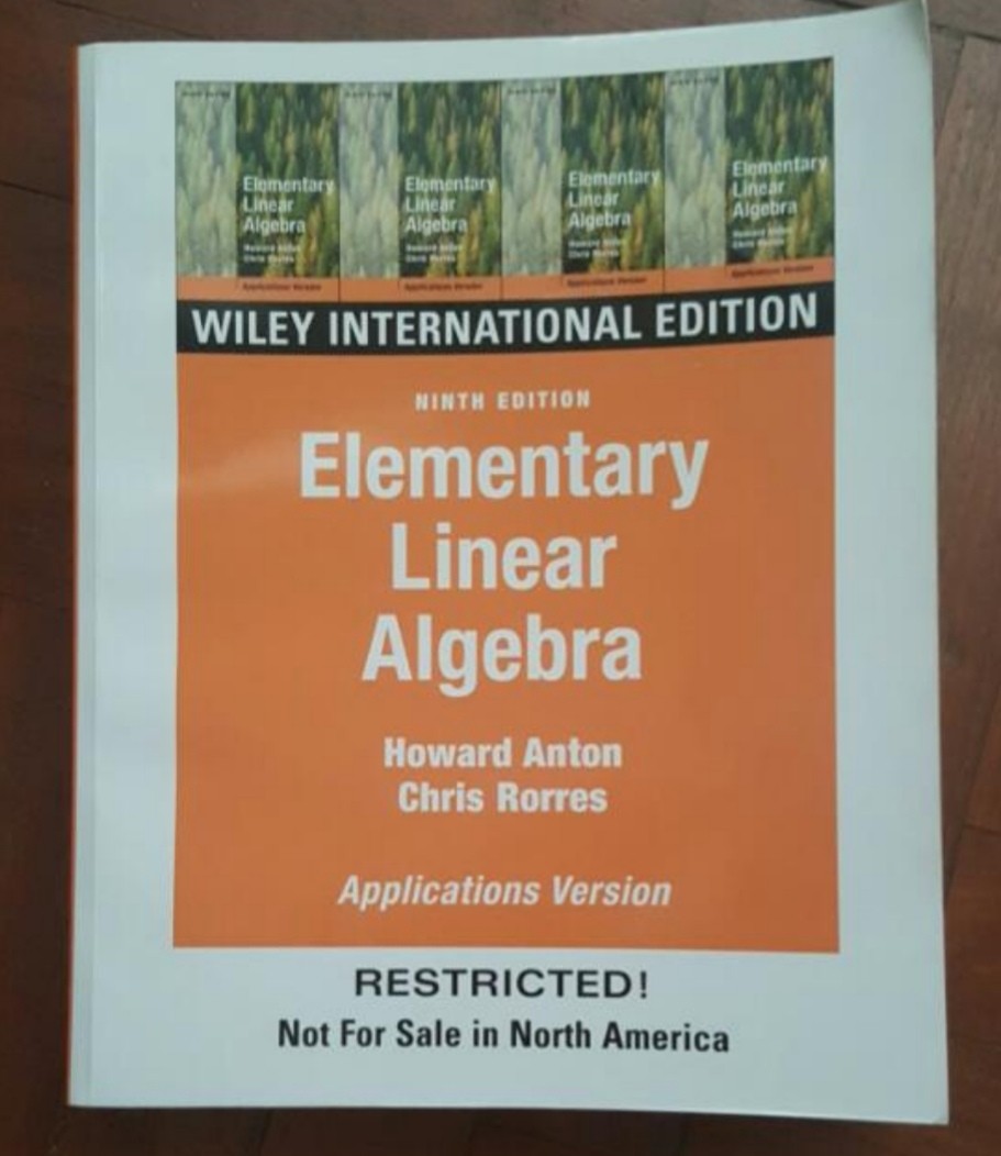 Elementary Linear Algebra (9th Edition), Hobbies & Toys, Books ...