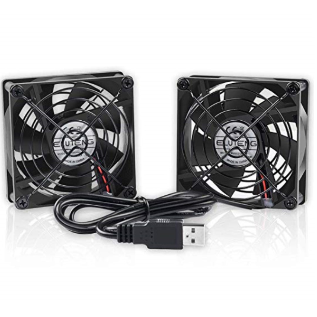 P12 ELUTENG USB Fan 80mm 2 In 1 Computer fan 5V 80mm Fan 2700RPM 32CFM ...