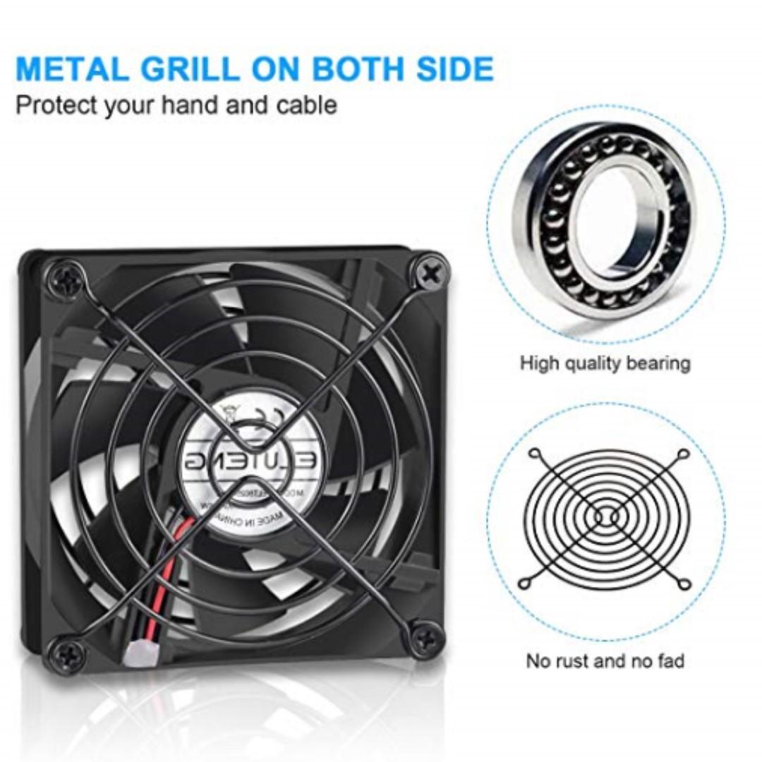 P12 ELUTENG USB Fan 80mm 2 In 1 Computer fan 5V 80mm Fan 2700RPM 32CFM ...