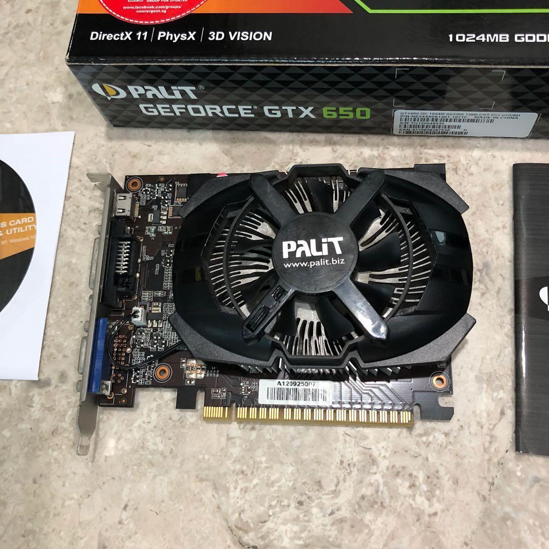 Palit Geforce GTX 650 OC Edition 1GB GDDRS GPU, Computers & Tech, Parts ...