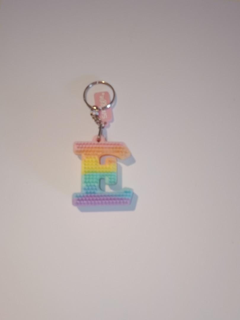 pastel rainbow letter 'e' keychain, Hobbies & Toys, Toys & Games on ...