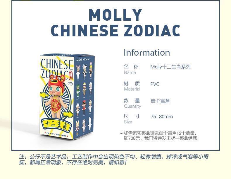Pop Mart X Kennyswork Molly Chinese Zodiac (MISB) with display box ...