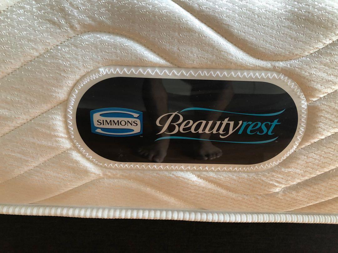 Queen Bed with Simmons Mattress, Furniture & Home Living, Furniture ...