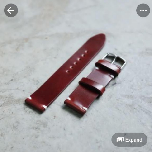 Red Shell Cordovan Leather Watch Strap 18/16mm, Luxury, Watches on ...