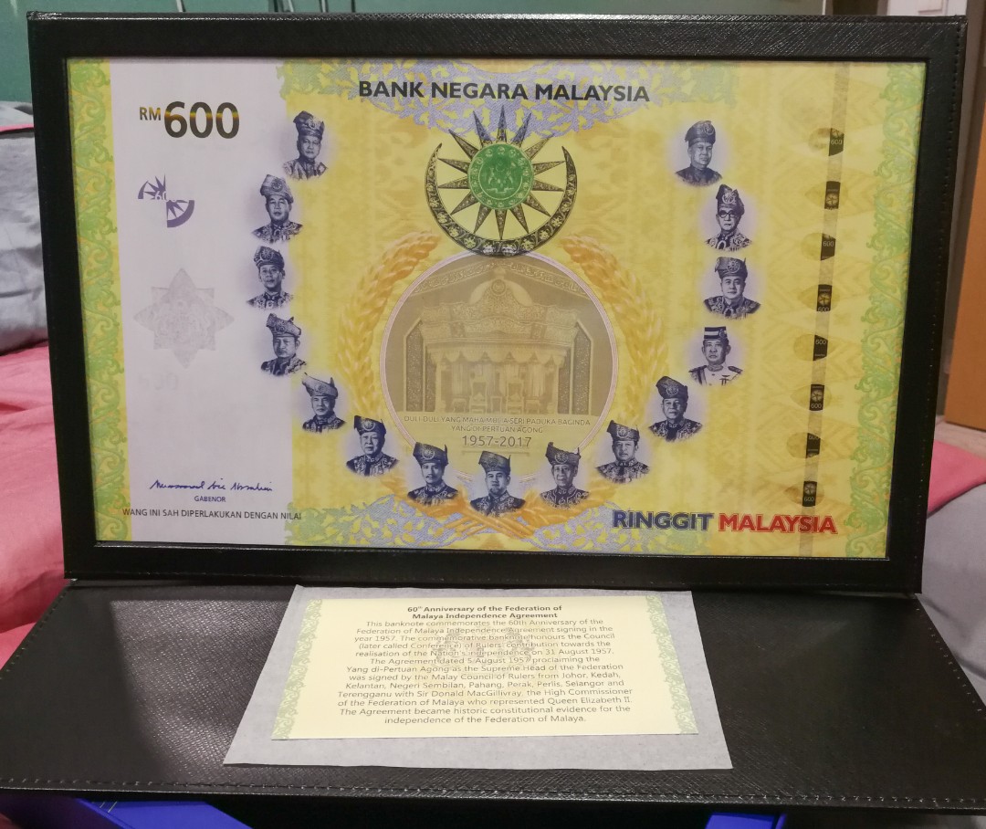RM600 Malaysia 60th Commemorative set, Hobbies & Toys, Memorabilia ...