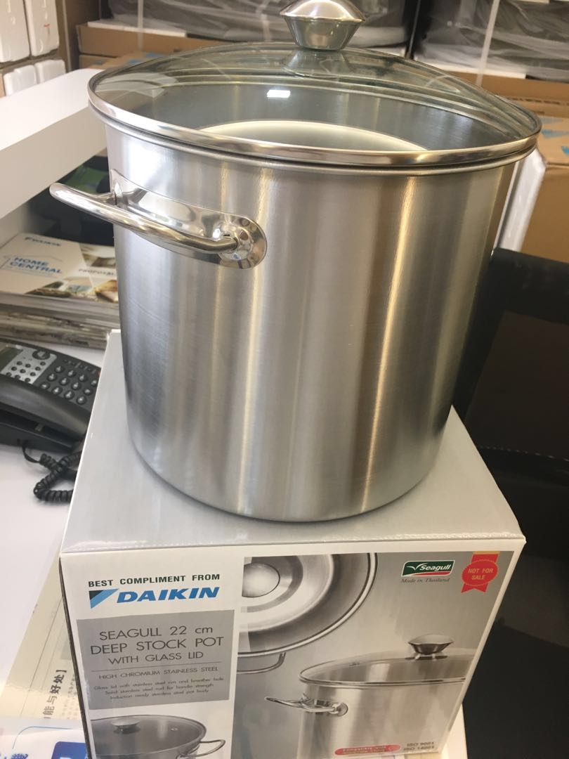 Seagull Deep Stock Pot 22cm (Daikin), Furniture & Home Living ...