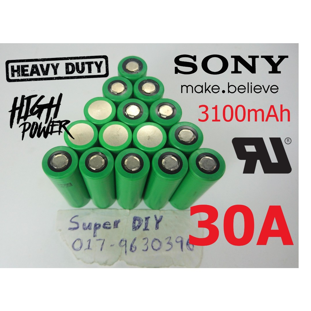 Sony 18650 VTC6 3.7V 3100mAh Rechargeable Vape Battery High Drain ...