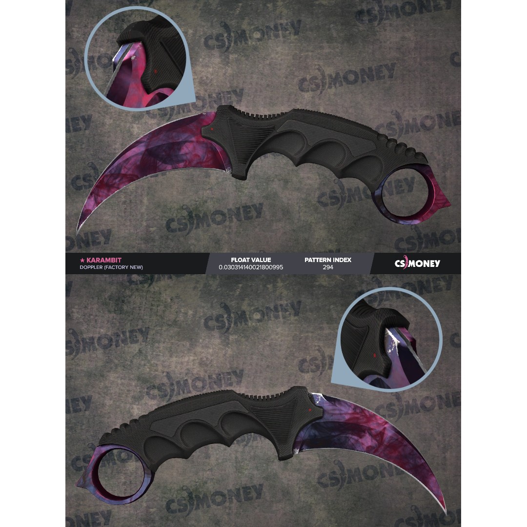 S>PINK PHASE 2 KARAMBIT DOPPLER, Video Gaming, Gaming Accessories, Game ...