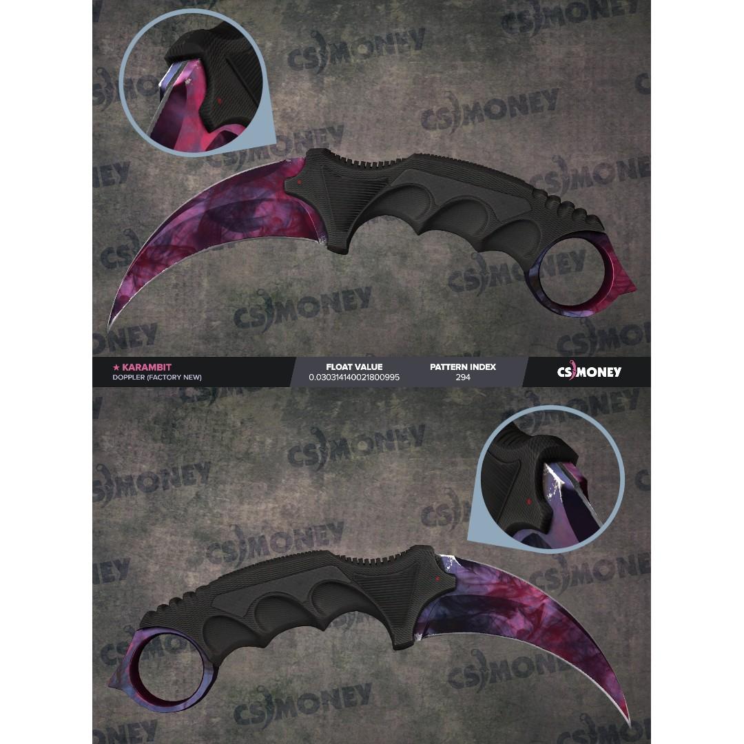 S>PINK PHASE 2 KARAMBIT DOPPLER, Video Gaming, Gaming Accessories, Game ...