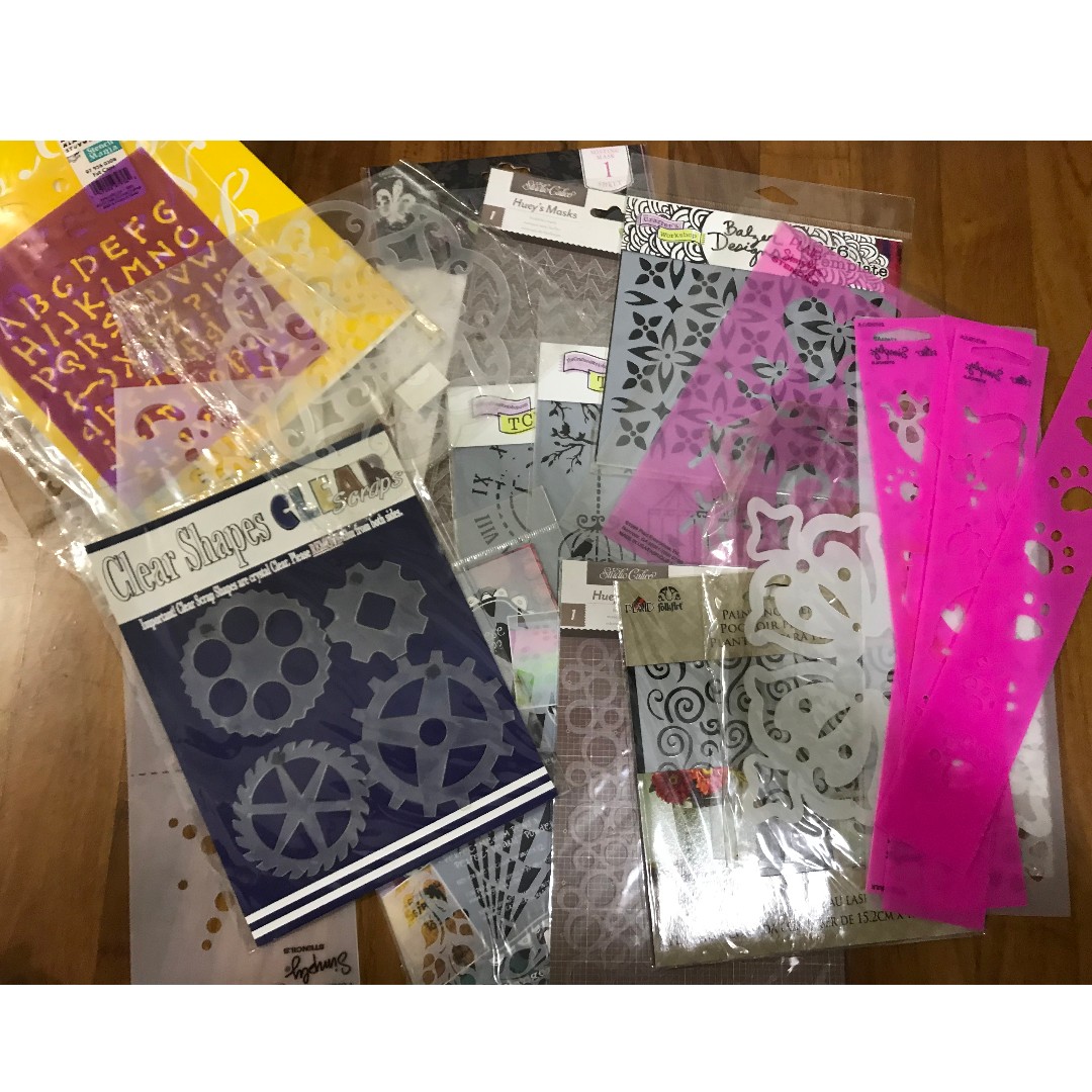 Stencils, Hobbies & Toys, Stationery & Craft, Craft Supplies & Tools on ...