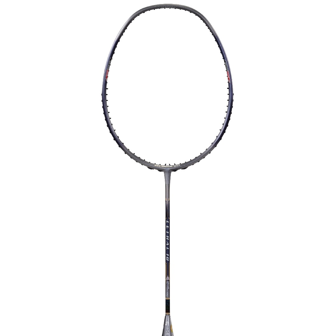 APACS LETHAL 10 GREY NAVY BADMINTON RACKET (4U), Sports Equipment ...