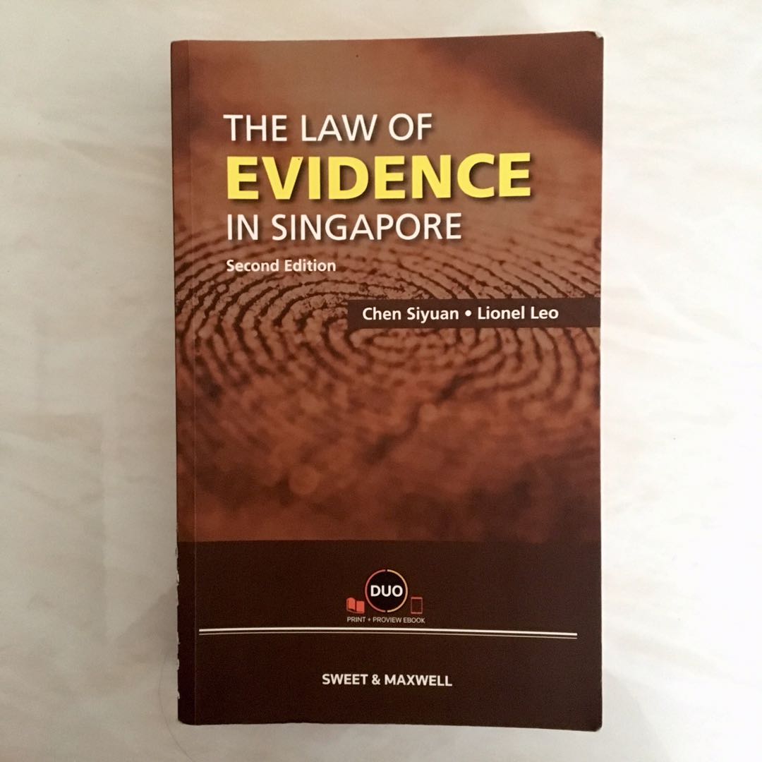 Law of Evidence Textbook, Hobbies & Toys, Books & Magazines, Textbooks ...