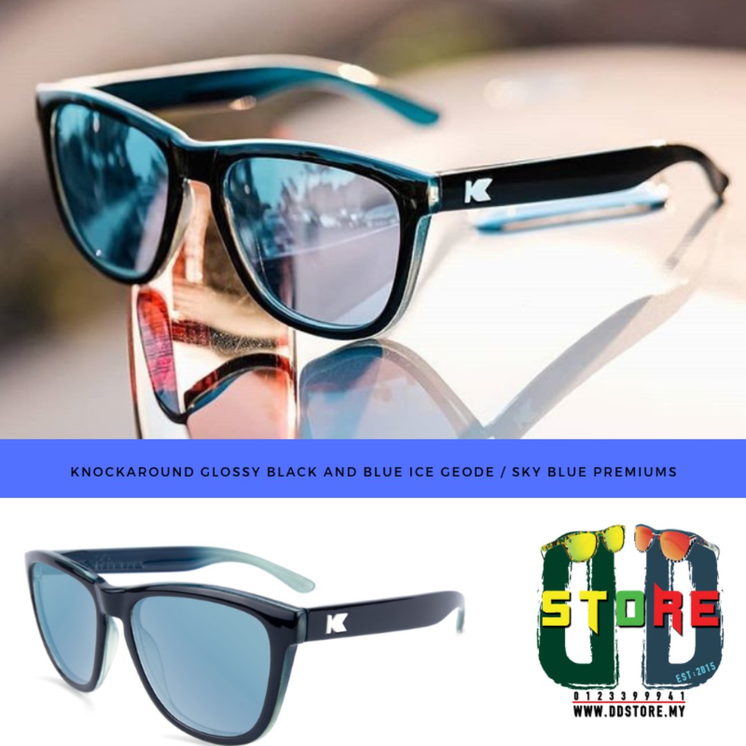 GLOSSY BLACK AND BLUE ICE GEODE / SKY BLUE PREMIUMS, Beauty & Personal ...