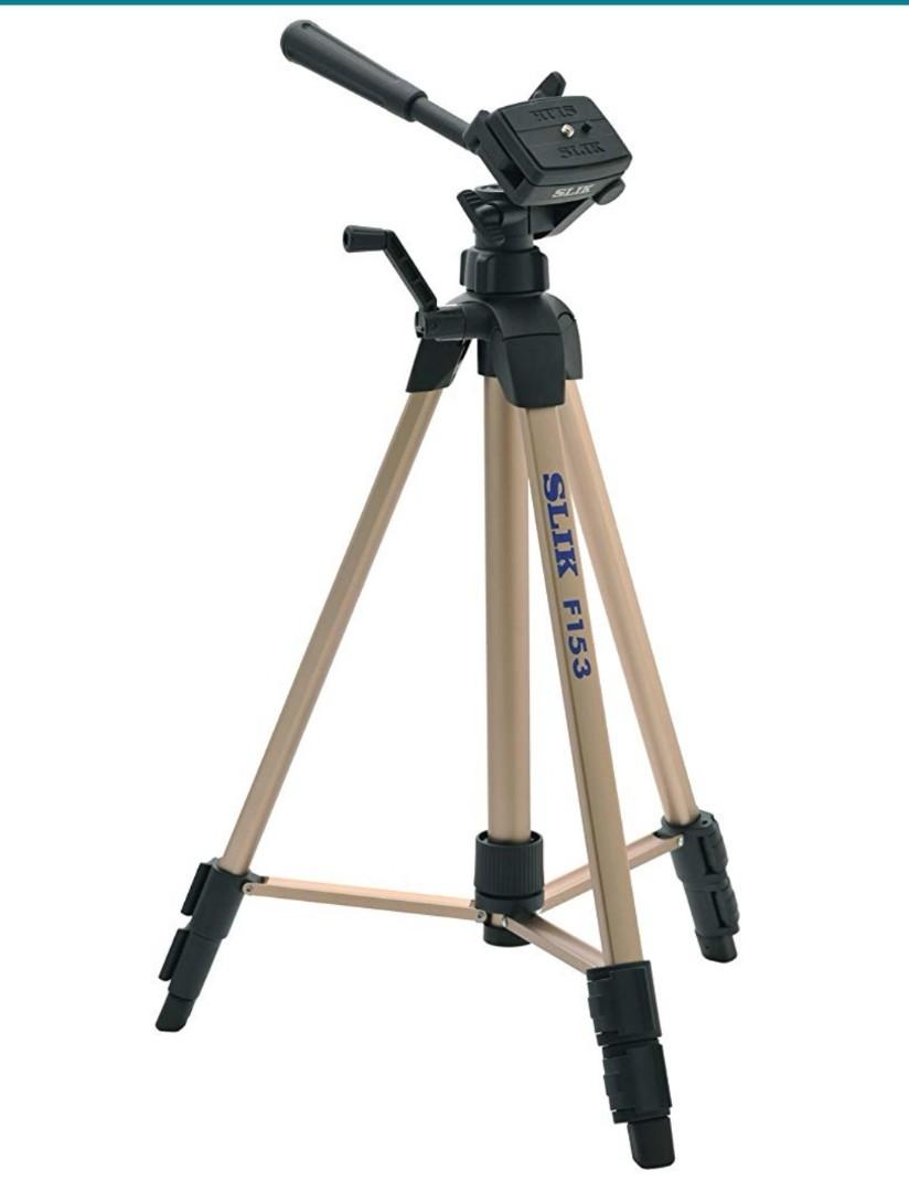 Slik F153 Compact Economy Tripod with Crank Center Column (Silver ...