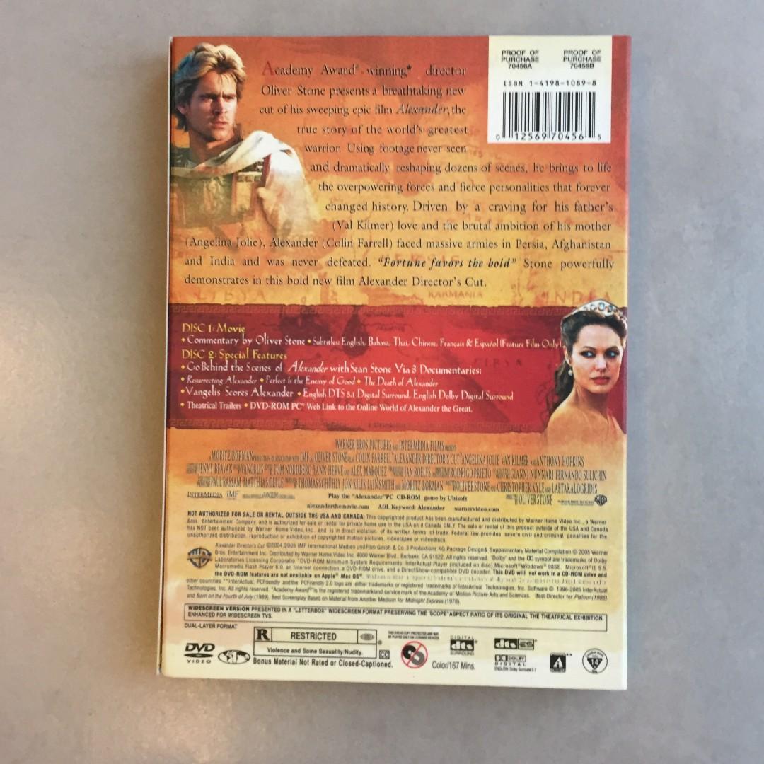 Alexander Director's Cut Region 1 DVD, Hobbies & Toys, Music & Media ...