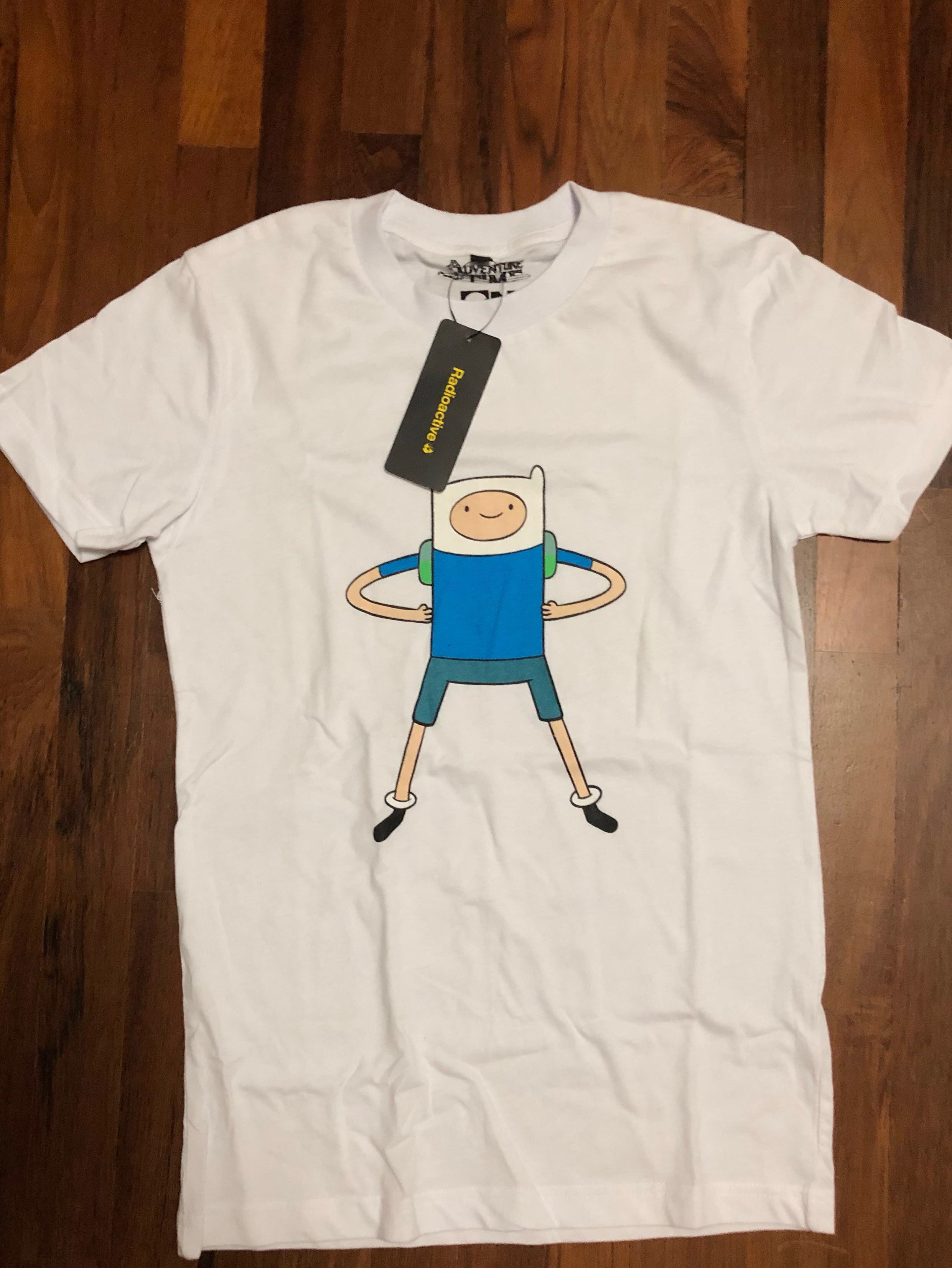 Authentic Adventure time white finn Tshirt, Women's Fashion, Tops ...