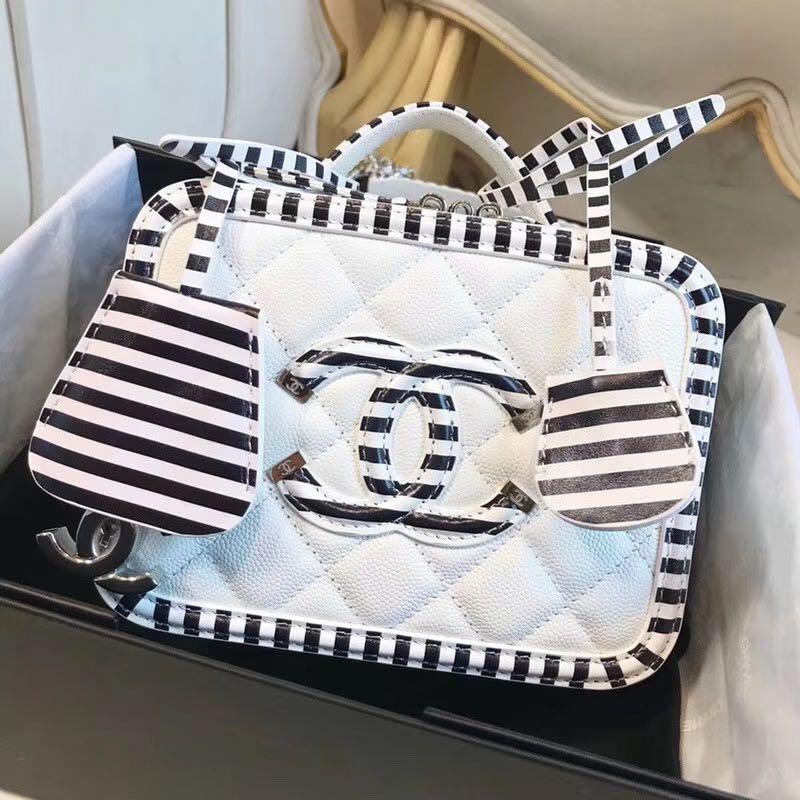 Chanel makeup case, Luxury, Bags & Wallets on Carousell