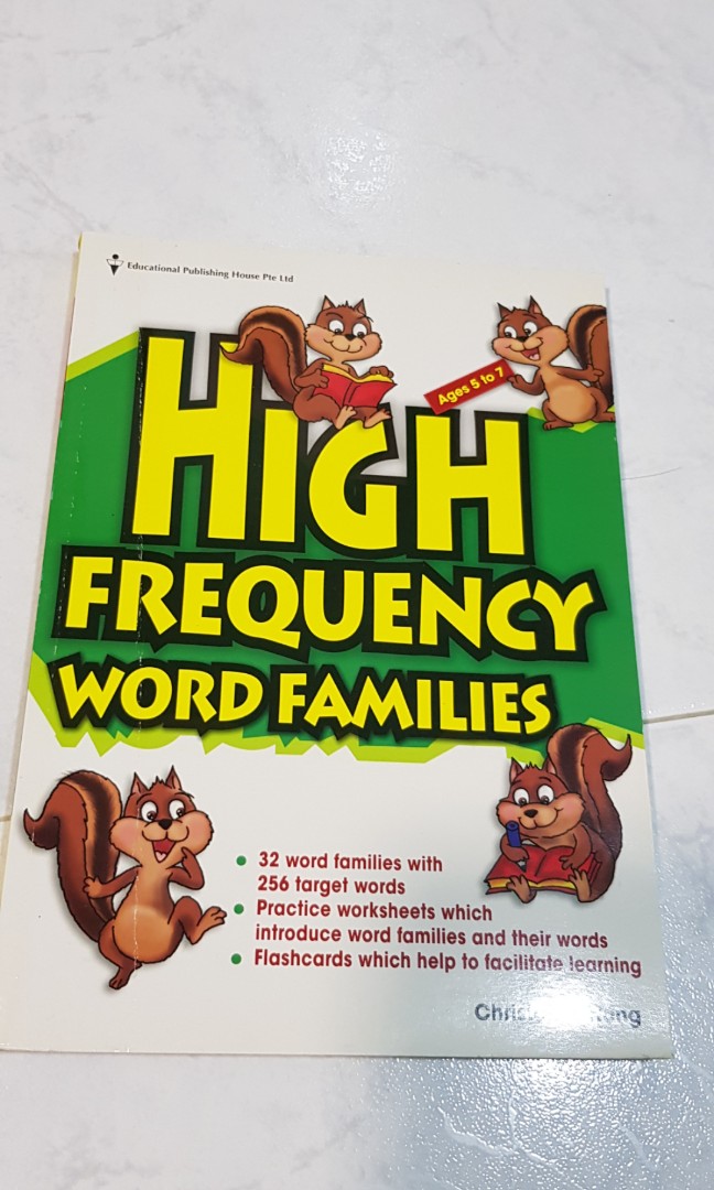 High frequency word families (K1, K2), Hobbies & Toys, Books ...