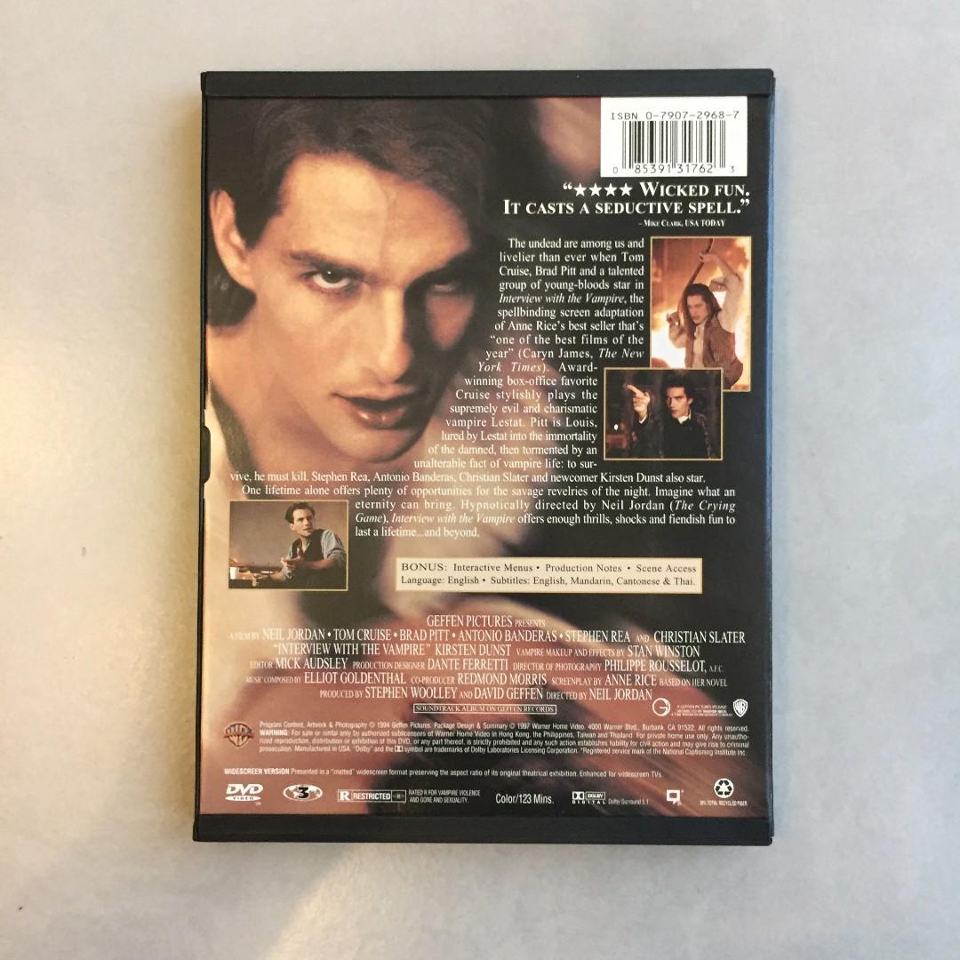 Interview with the Vampire Region 1 DVD, Hobbies & Toys, Music & Media ...