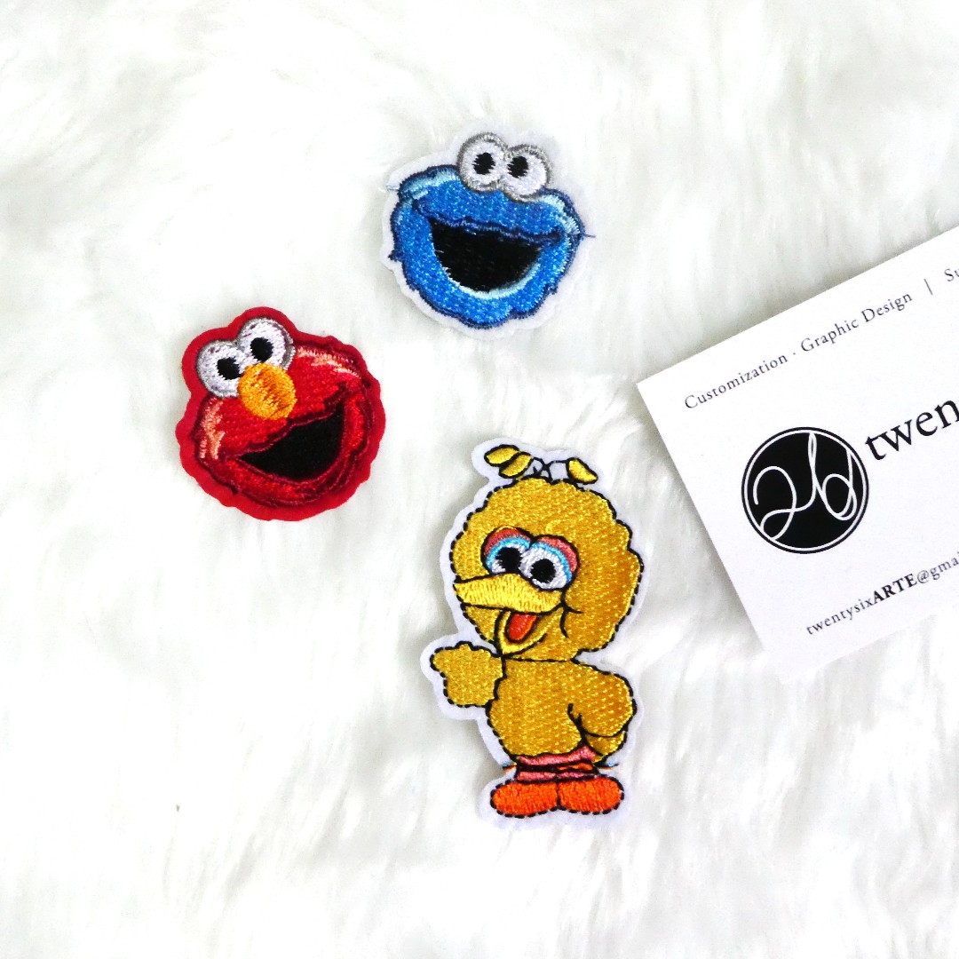 Iron On Patch | Sesame Street Mini | Elmo, Cookie Monster, Big Bird ...