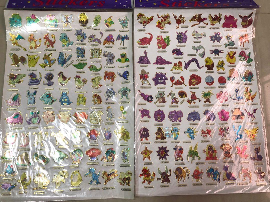 Old School Pokemon Stickers, Hobbies & Toys, Toys & Games on Carousell