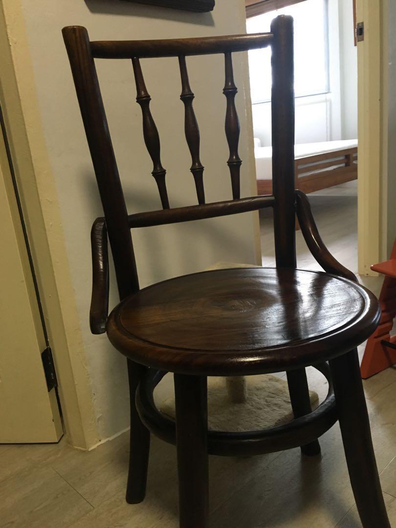 Real marble Kopitiam table and chairs, Furniture & Home Living ...